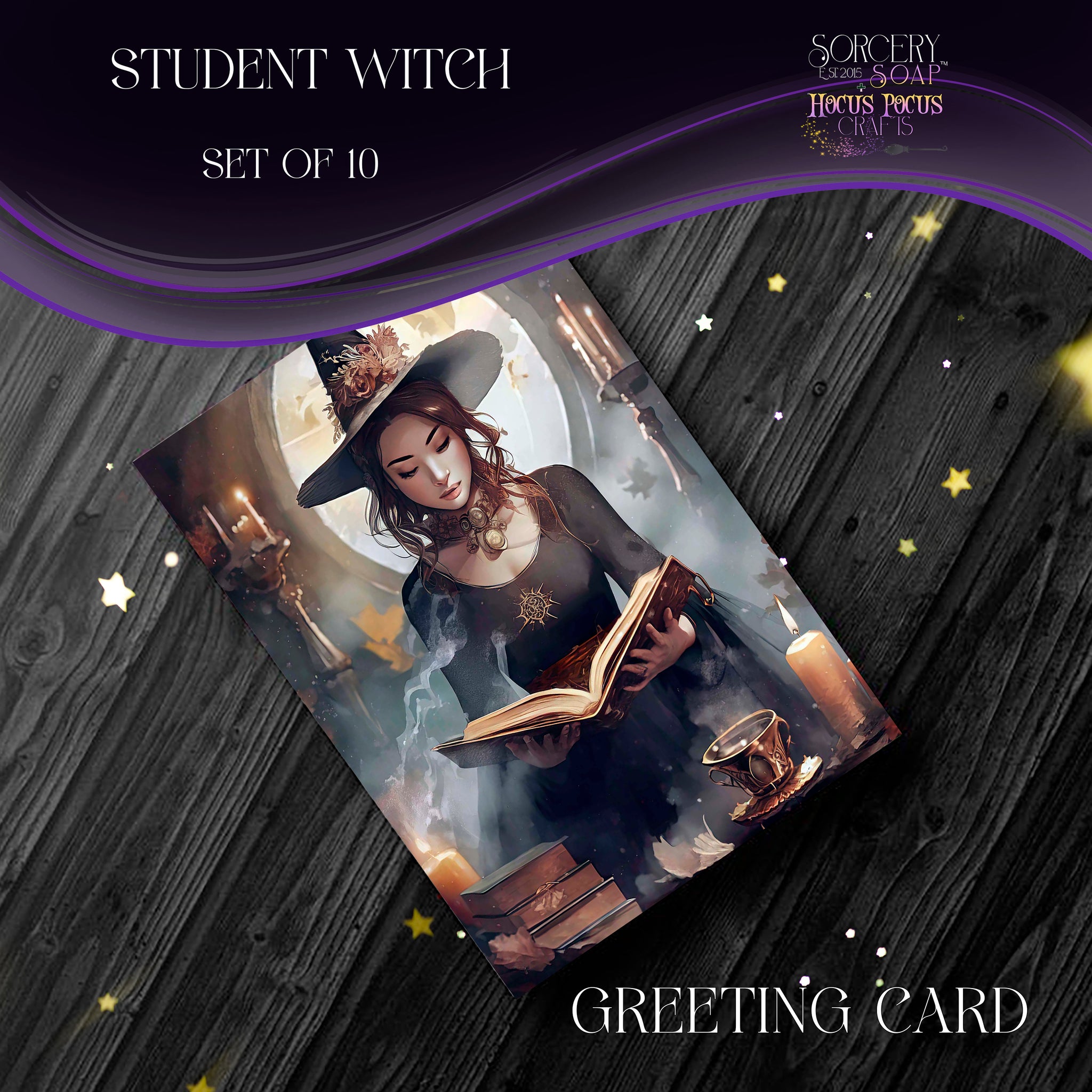 Student Witch Greeting Card – Sorcery Soaps™