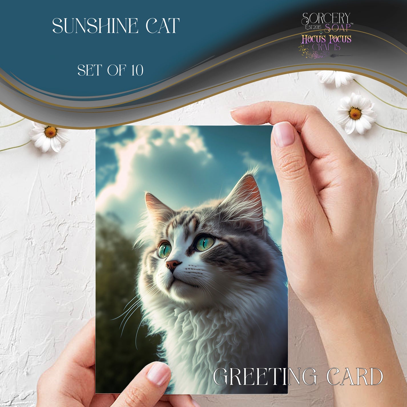 Cat Mystery Greeting Cards – Sorcery Soaps™